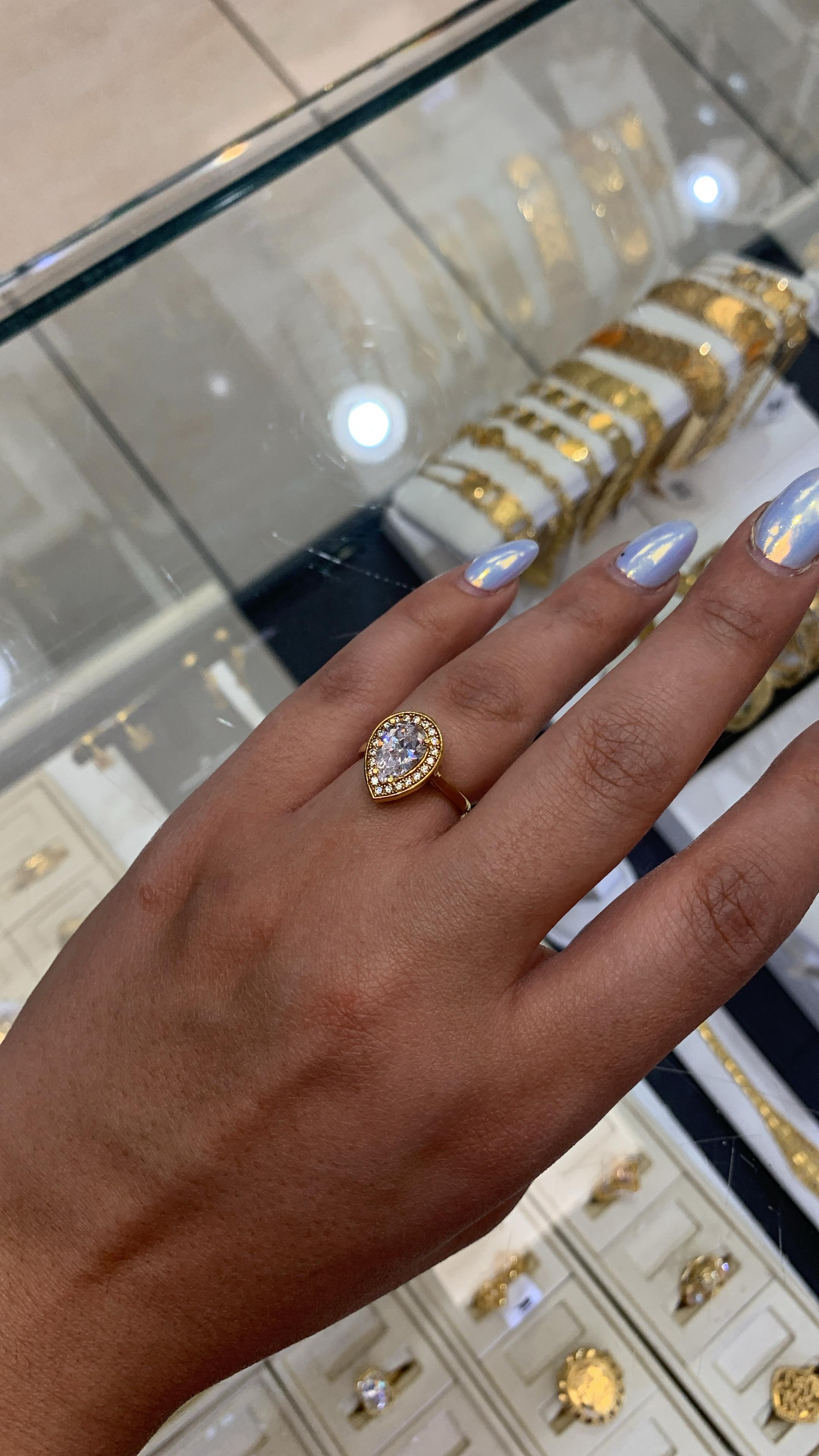 21K Gold Diamond Ring – Noura's Jewellery
